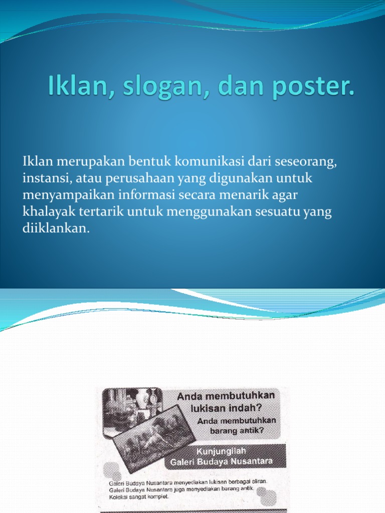 Iklan, Slogan Dan Poster | PDF