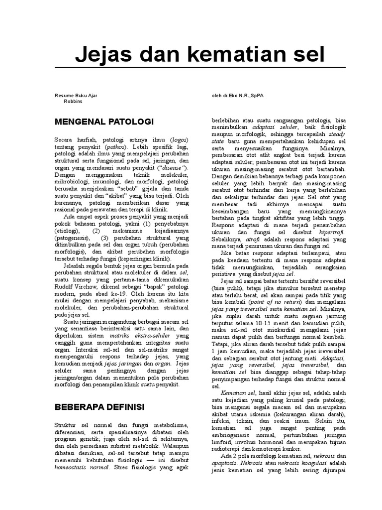 Jejas Dan Kematian Sel | PDF | Sains & Matematika