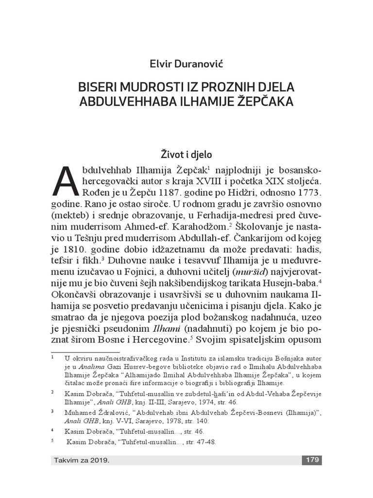 Biseri Mudrosti Iz Proznih Djela | PDF