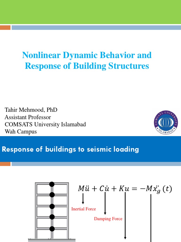 Nonlinear Dynamic Behavior and Response of Building Structures | PDF ...