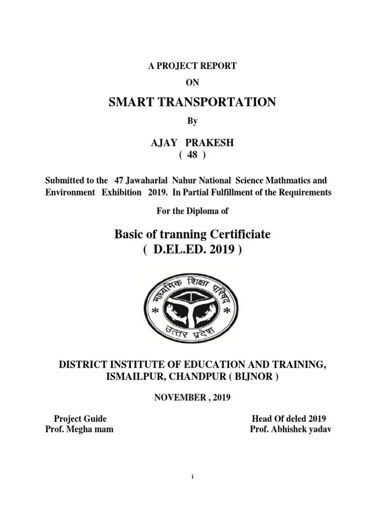 Smart Transportation: Ajay Prakesh (48) | PDF