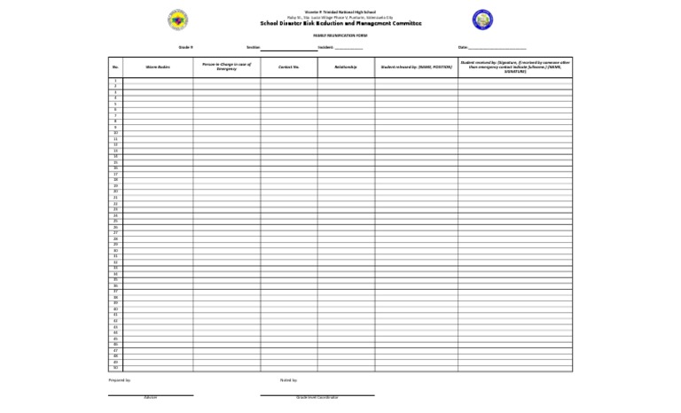 Family Reunification Form REVISED2019 | PDF