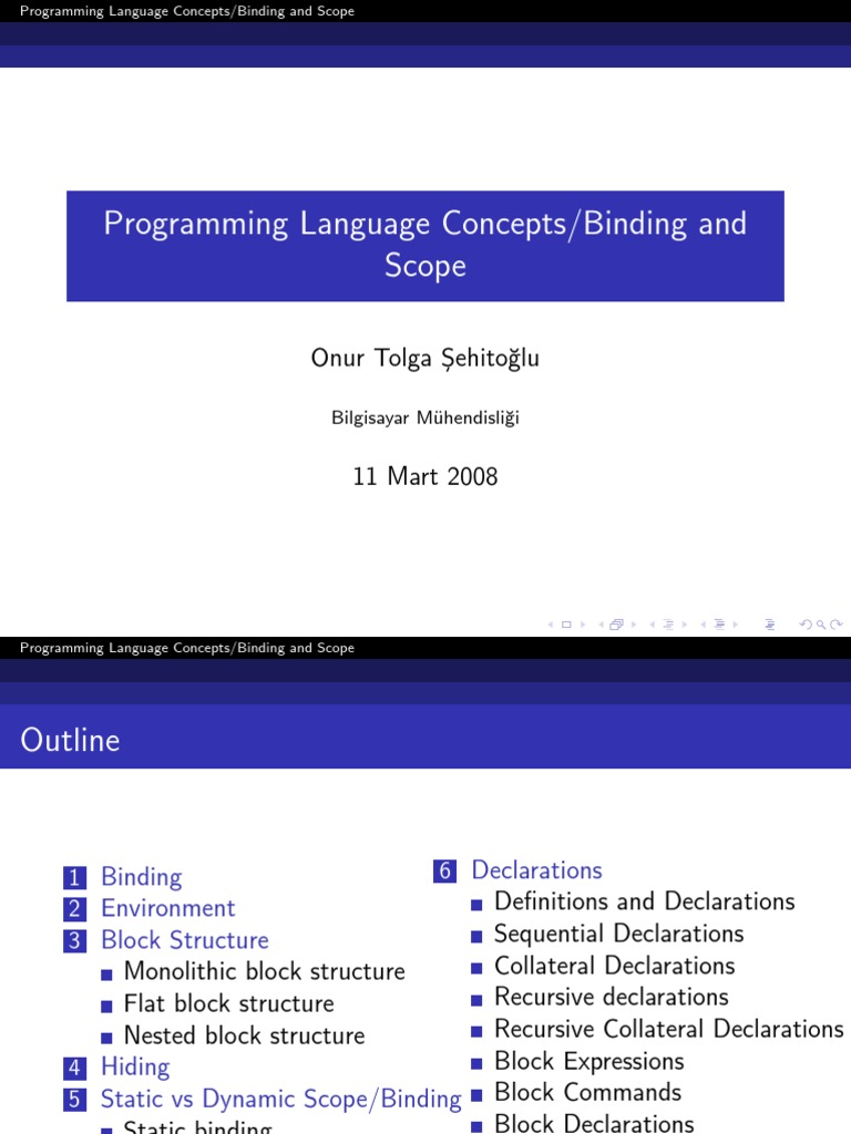 06 Binding | PDF | Scope (Computer Science) | Variable (Computer Science)