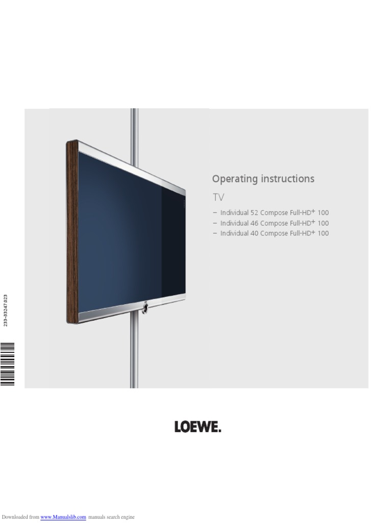 LOEWE Individual Manual | PDF | High Definition Television | Hdmi