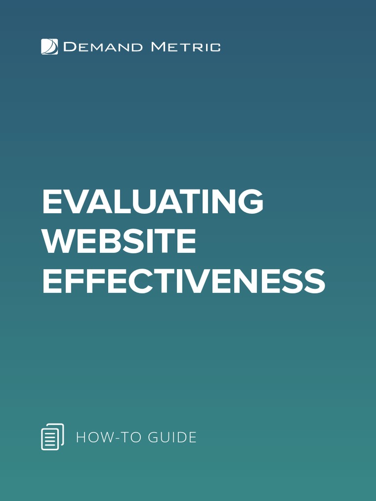 Evaluating Website Effectiveness: How-To Guide | PDF | Search Engine ...