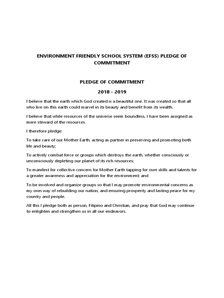 Pledge of Commitment | PDF