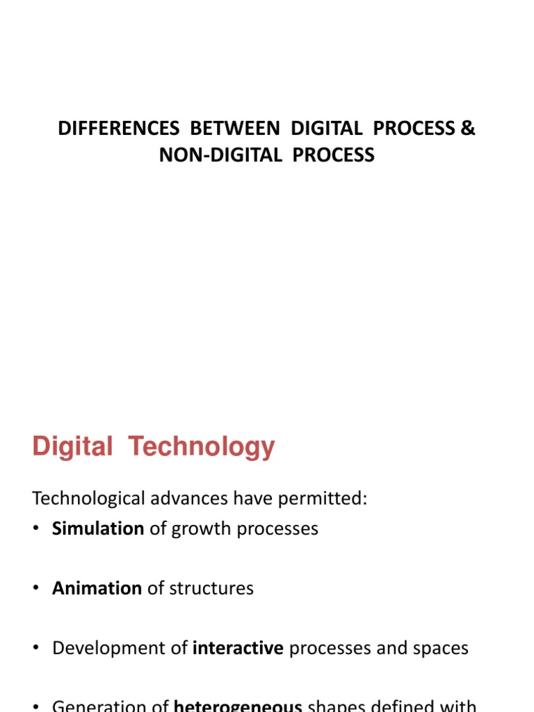 Digital and Non Digital Architecture | PDF | Space | Digital Electronics