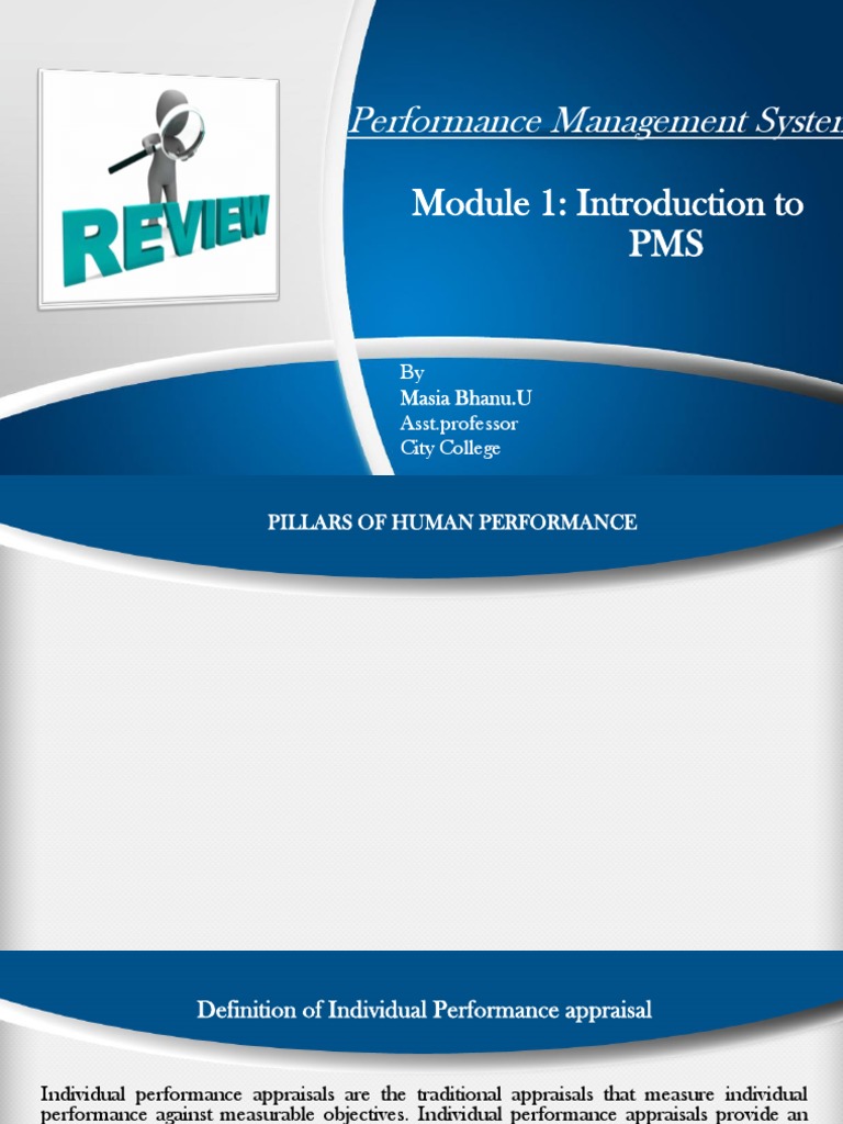 Performance Management System: Module 1: Introduction To PMS | PDF ...