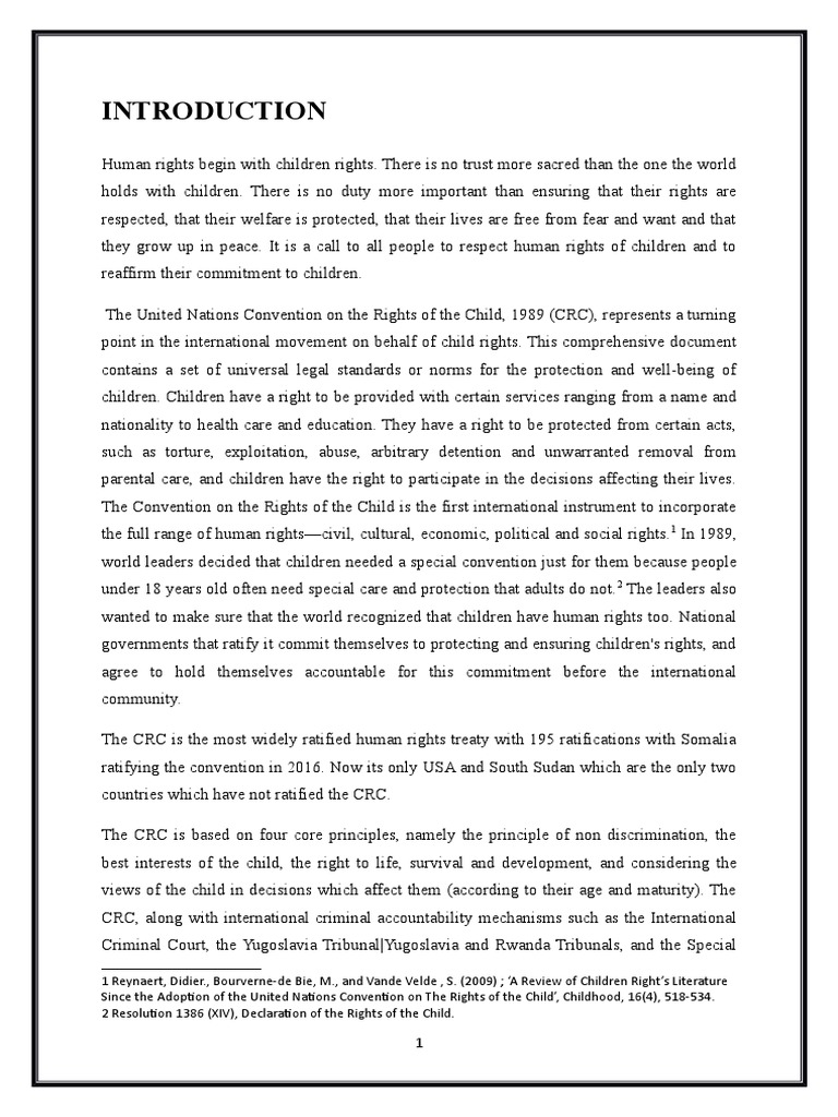 Child Rights | PDF | Children's Rights | Convention On The Rights Of ...