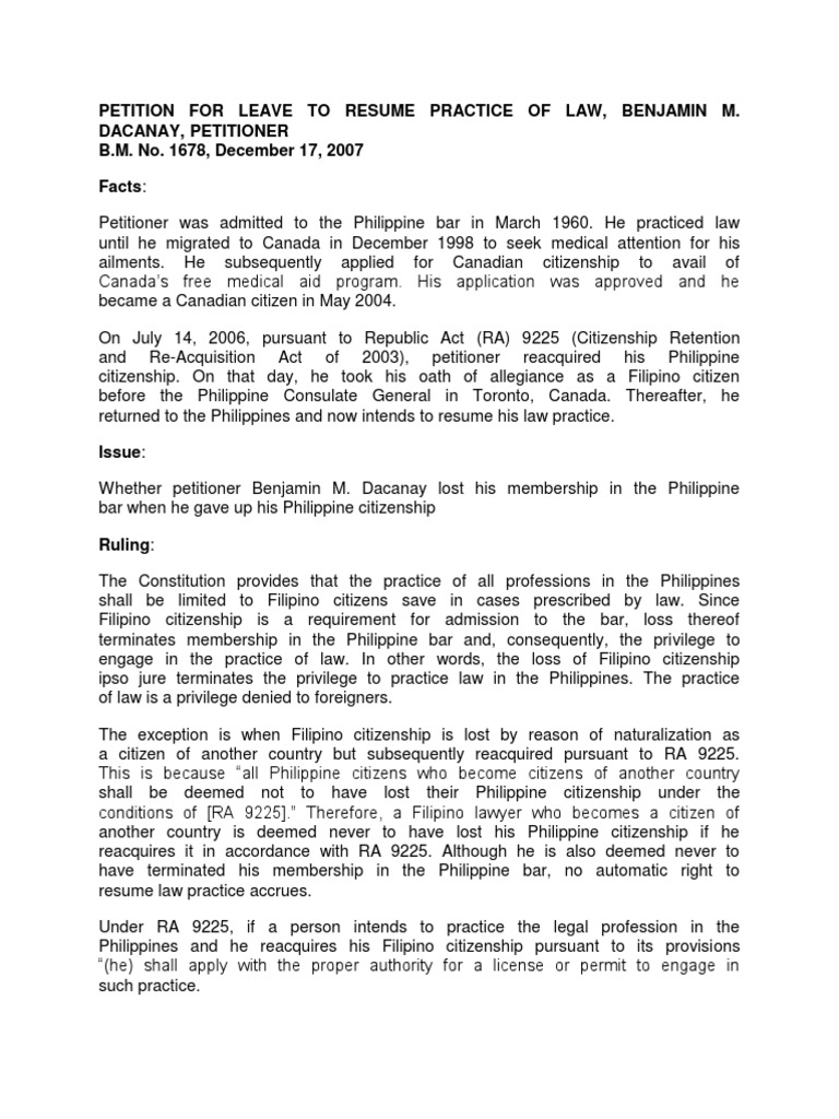 Case Digest | PDF | Lawyer | Practice Of Law