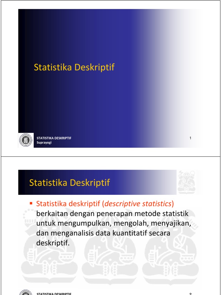 00 Statistika Deskriptif | PDF