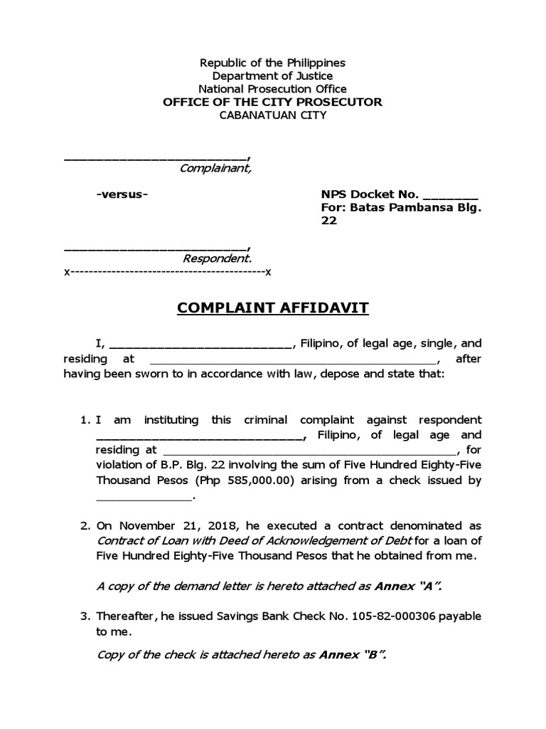 Complaint BP22 | Affidavit | Government
