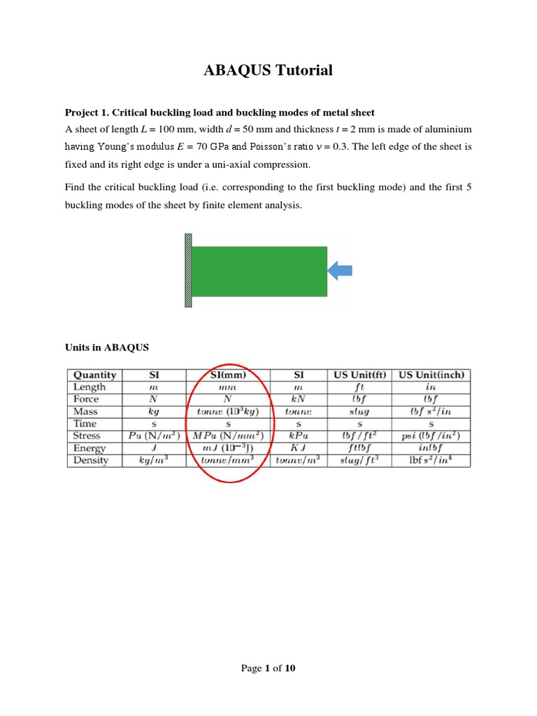 Seminar 2 Buckling Analysis Abaqus | PDF | Buckling | Young's Modulus