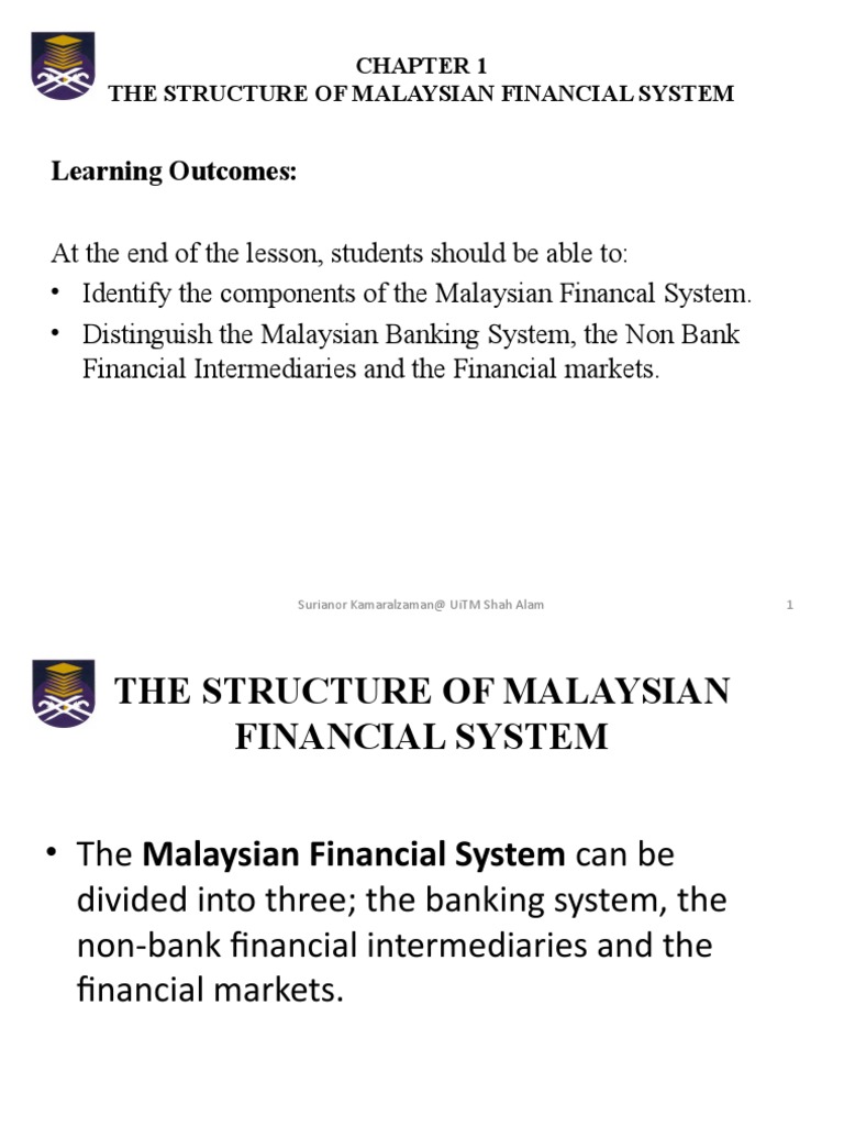 Chapter 1 (Structure of Malaysian Financial System) | PDF | Financial ...