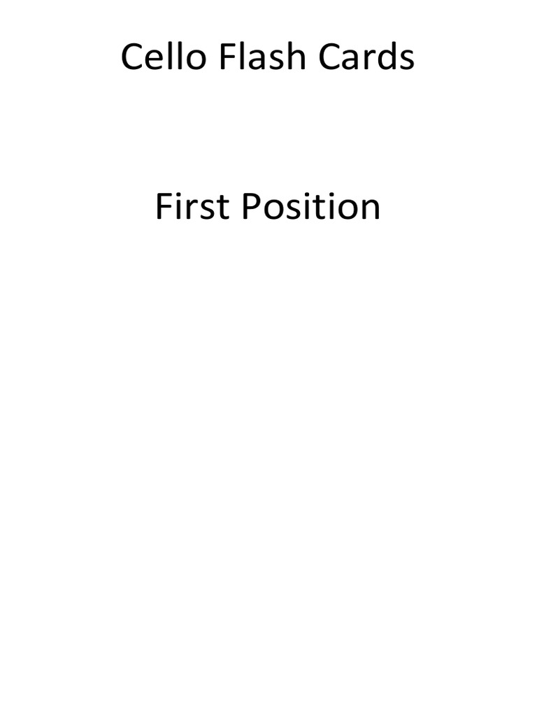 Flash Cards Cello String Note | PDF