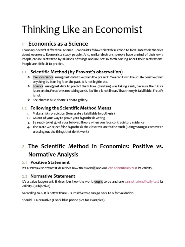 Chapter 2 - Thinking Like An Economist | PDF | Macroeconomics | Economics