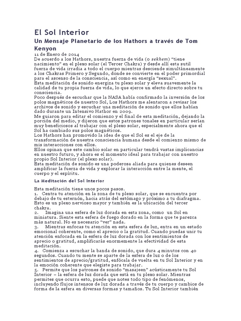 El Sol Interior | PDF | Dom | Meditación