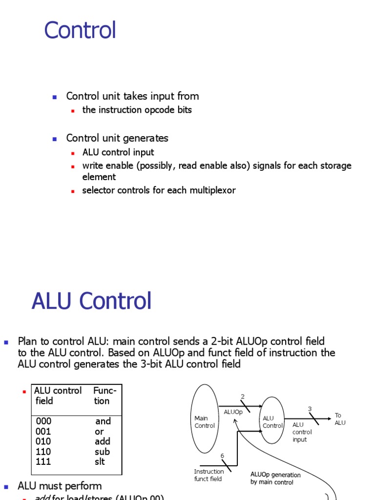 Lect5 Single Cycle Control | PDF | Input/Output | Computing