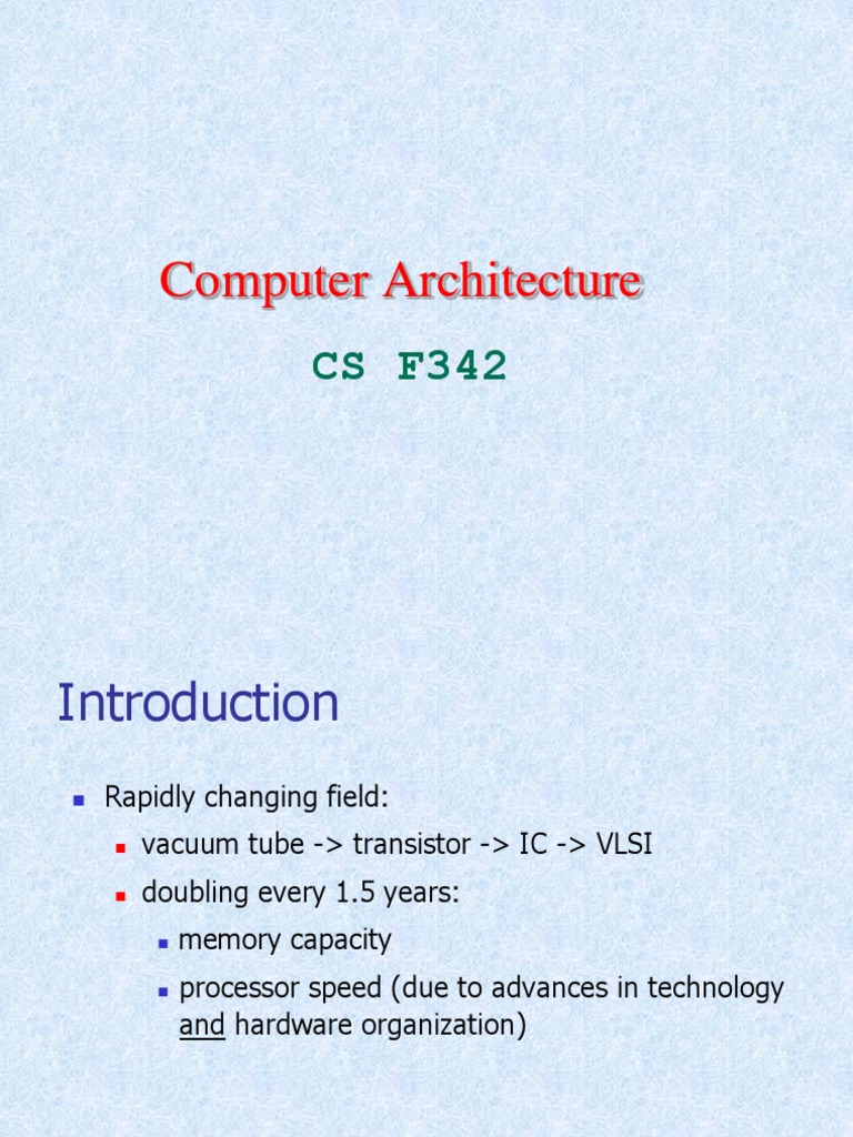 Lect 1 | PDF | Central Processing Unit | Hertz