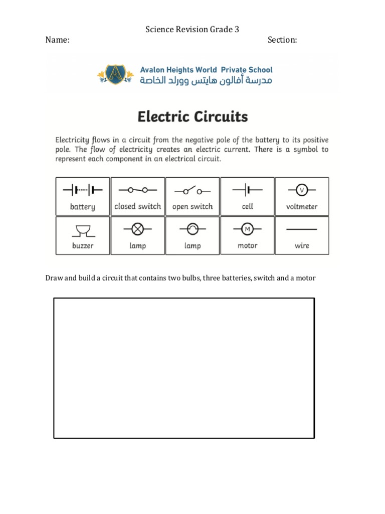 Science Revision Grade 3 Name: Section | PDF