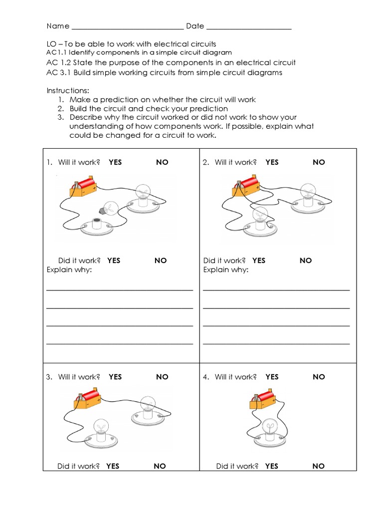 E3 - Identify Purpose of Components and Build Circuits | PDF ...