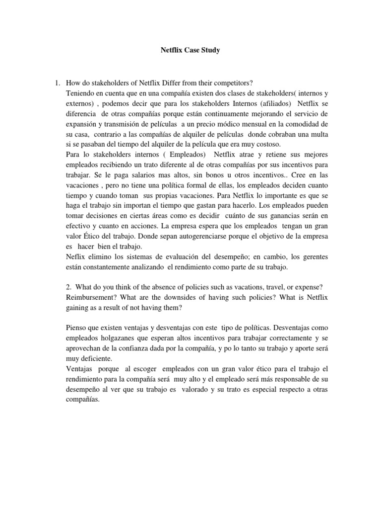 Netflix Case Study | PDF | Netflix | Evaluación de desempeño