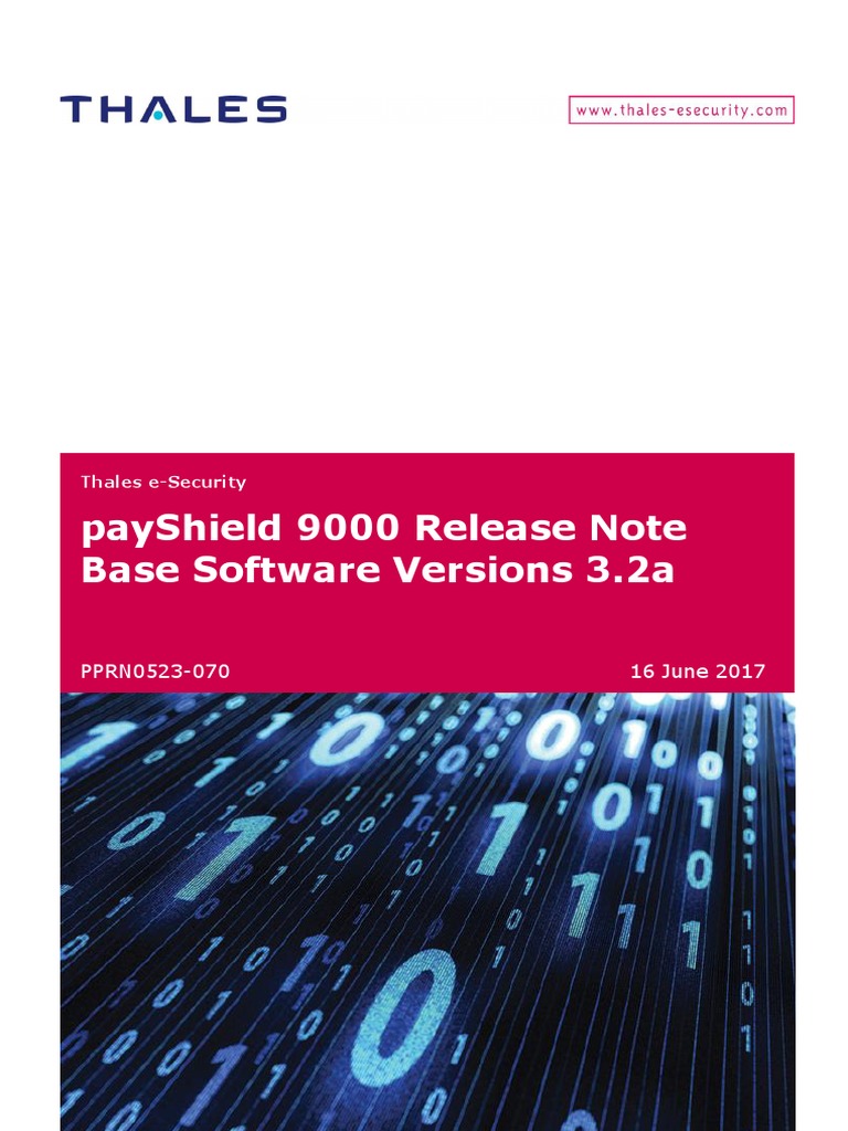 HSM 9000 Base Software V3.2a Release Notes | PDF | Payment Card ...