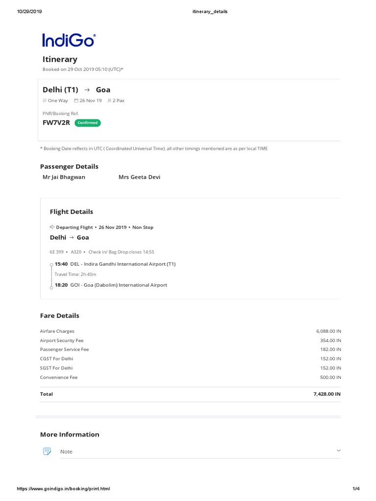 Indigo Ticket | Download Free PDF | International Airport | Airport