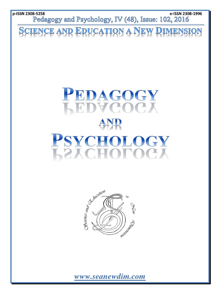Pedagogy Psychology IV 48 102 | PDF | Academic Journal | Pedagogy