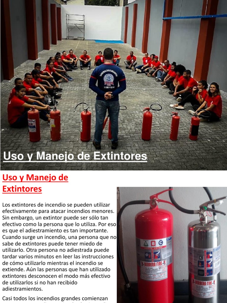 Uso y Manejo de Extintores | PDF | Oxígeno | Combustión