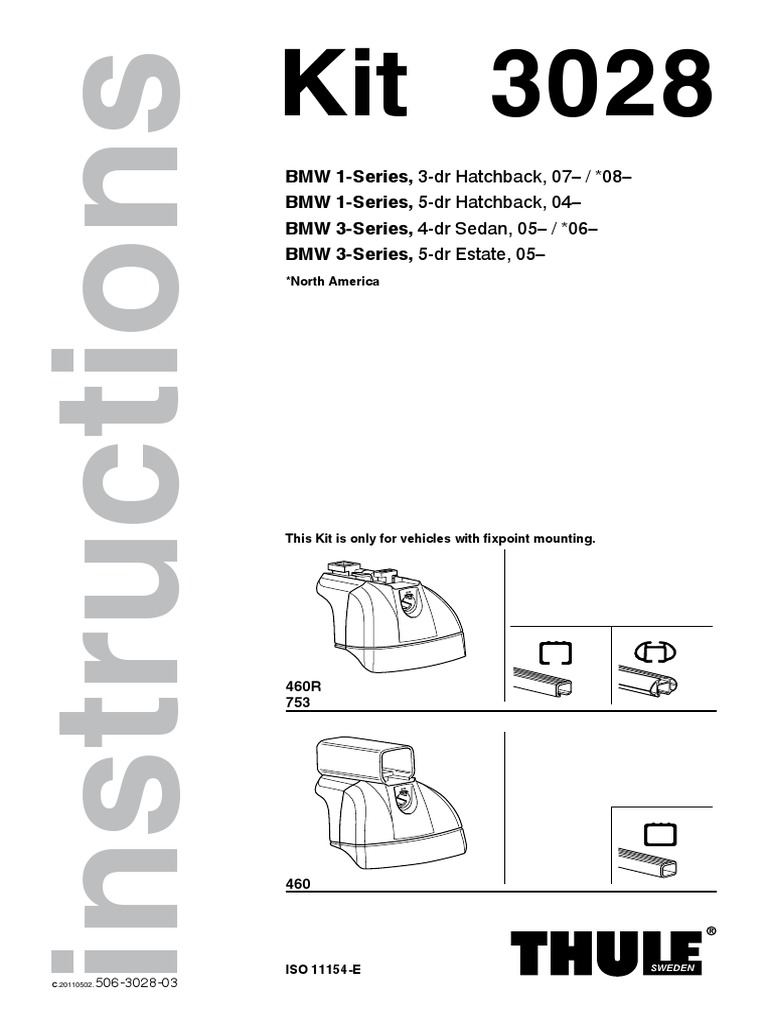 Thule Kit3028 v03r PDF | PDF | Bmw | Hatchbacks