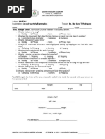 Grade 1 Fourth Periodical Exam Guide | PDF | The Arts | Performing Arts