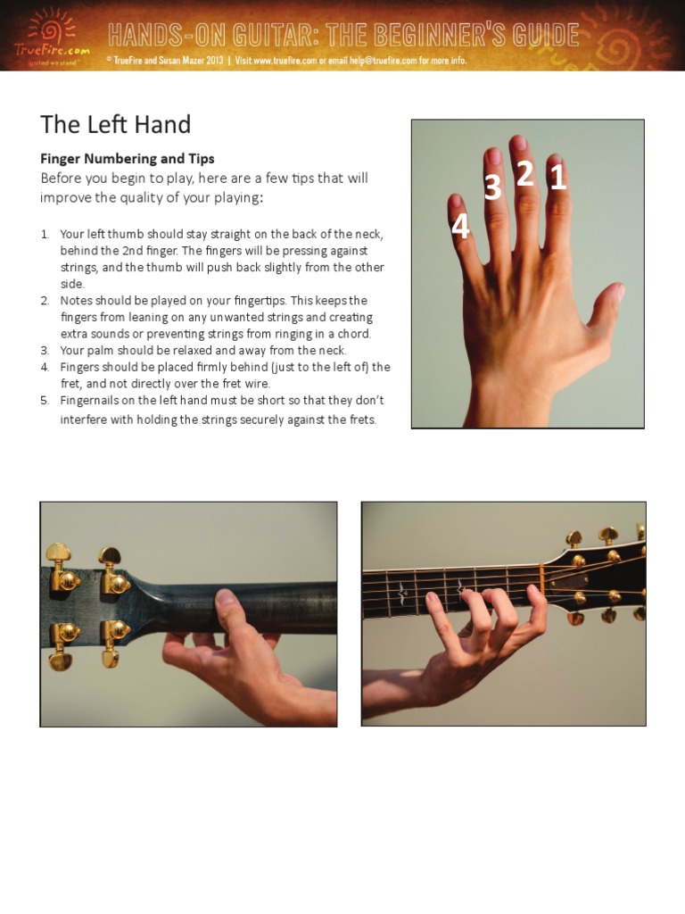 The Left Hand: Finger Numbering and Tips | PDF