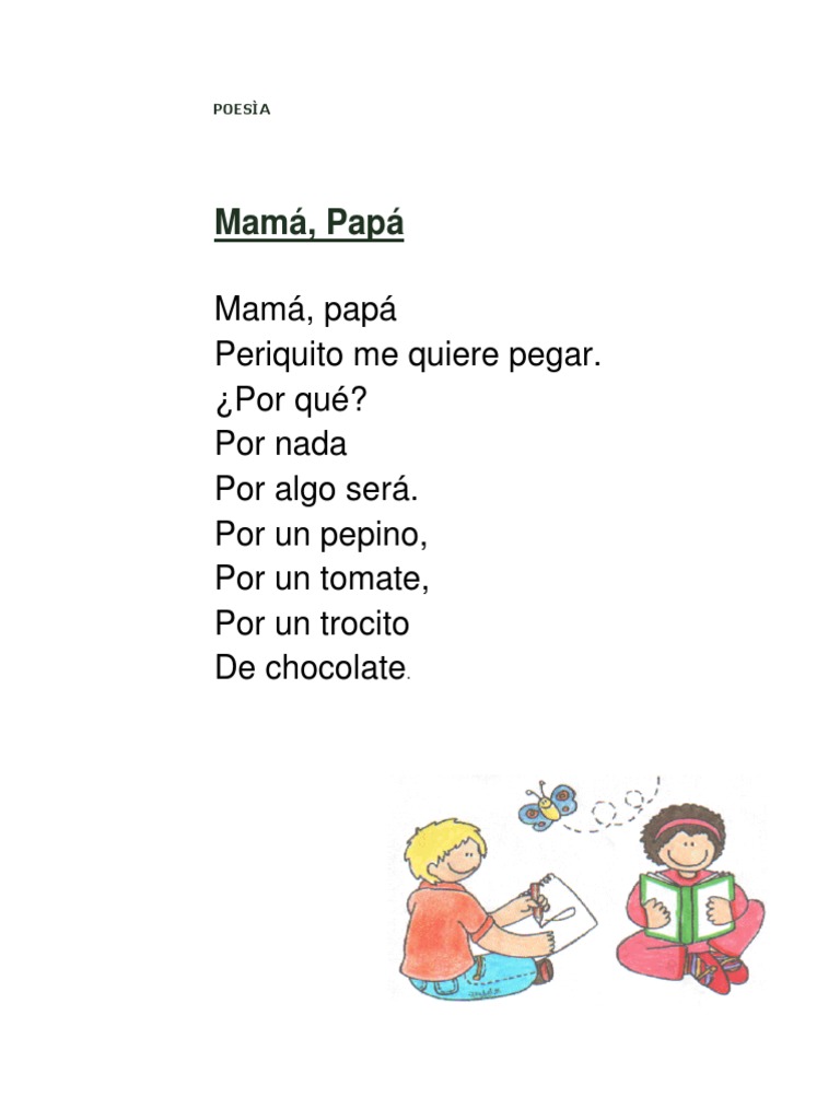 Poema para Niños | PDF