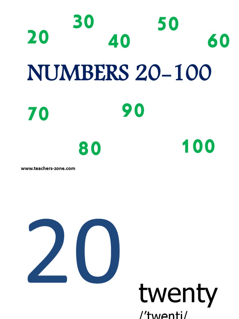 Numbers 20 100 | PDF