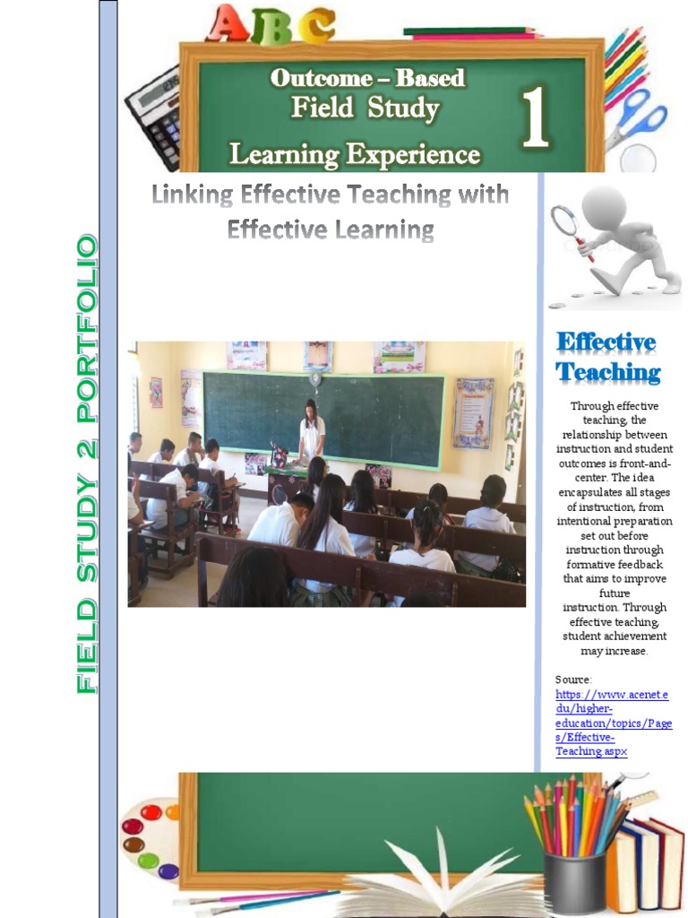Field Study Learning Experience: Outcome - Based | PDF | Learning ...