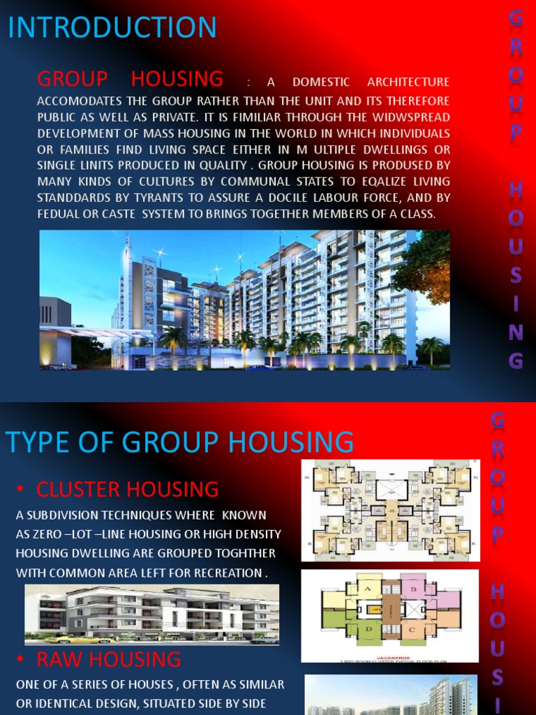 Group Housing Architecture Overview | PDF | Building Technology ...