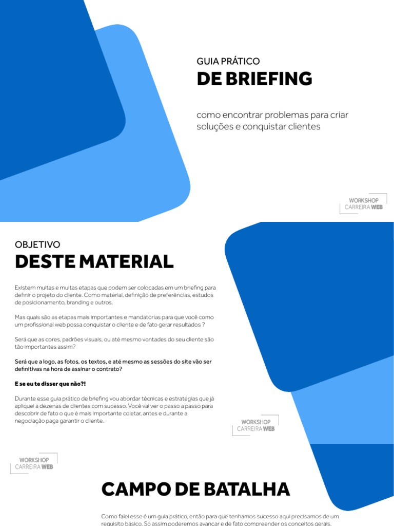 Livro Mapa de Briefing | PDF | Consultor | Preços
