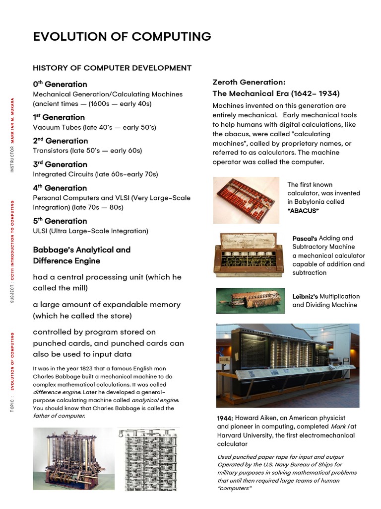 01 Evolution of Computing | Download Free PDF | Integrated Circuit ...