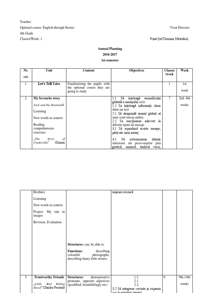 English Through Stories Curriculum Guide | PDF | Syntax | Linguistic ...