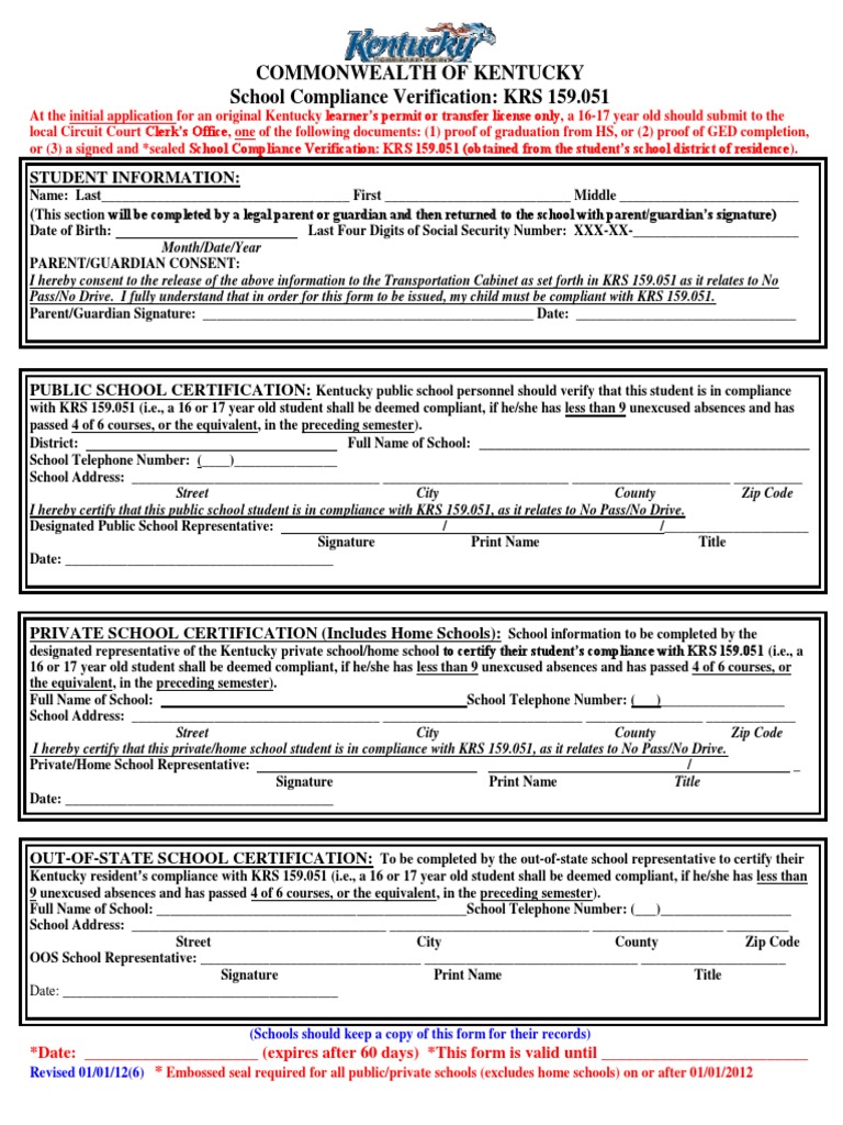 Ky Studen Drivers License Verification PDF | PDF | Social Institutions ...