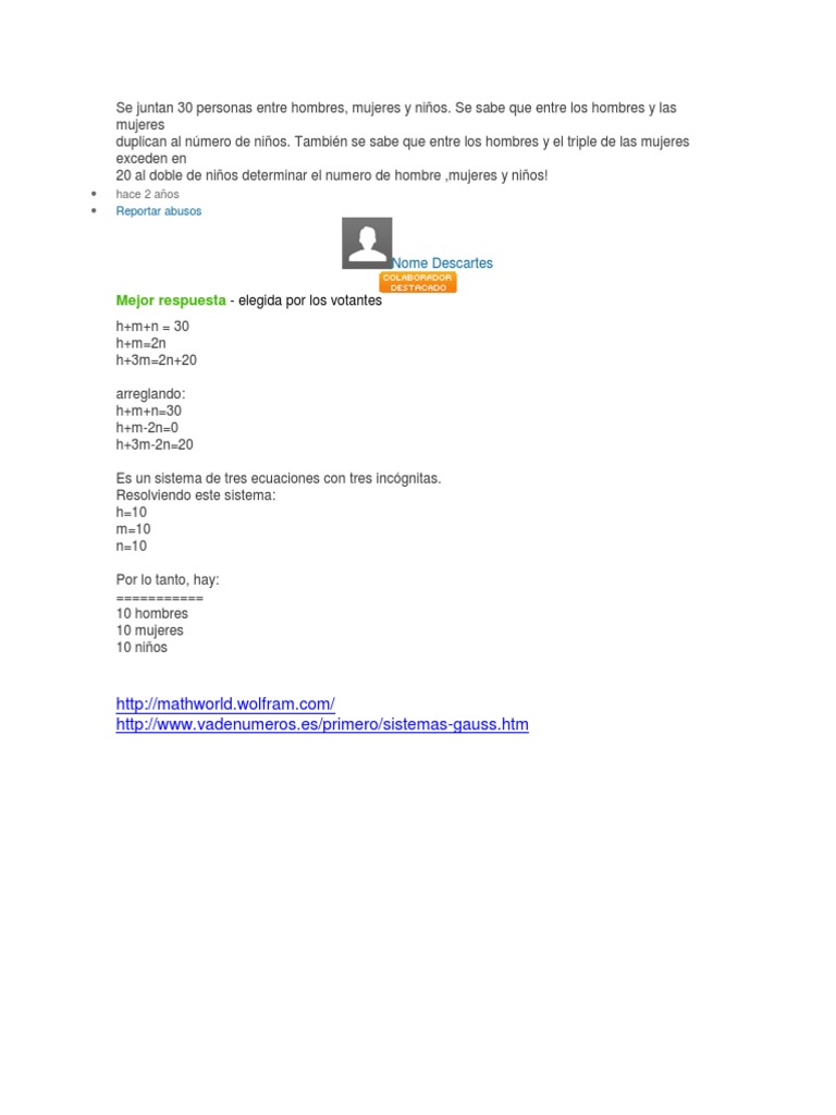 Se Juntan 30 Personas Entre Hombres | PDF | Enseñanza de matemática