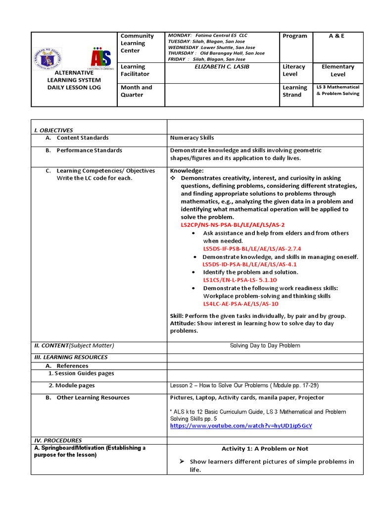 ALS SAMPLE DLL/WLL LS3 DLL (Solving Day To Day Problem 2) | PDF ...
