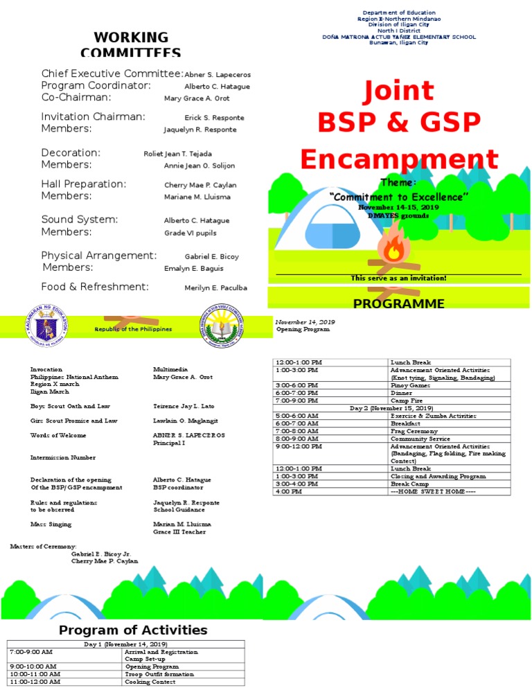 Encampment Program | PDF