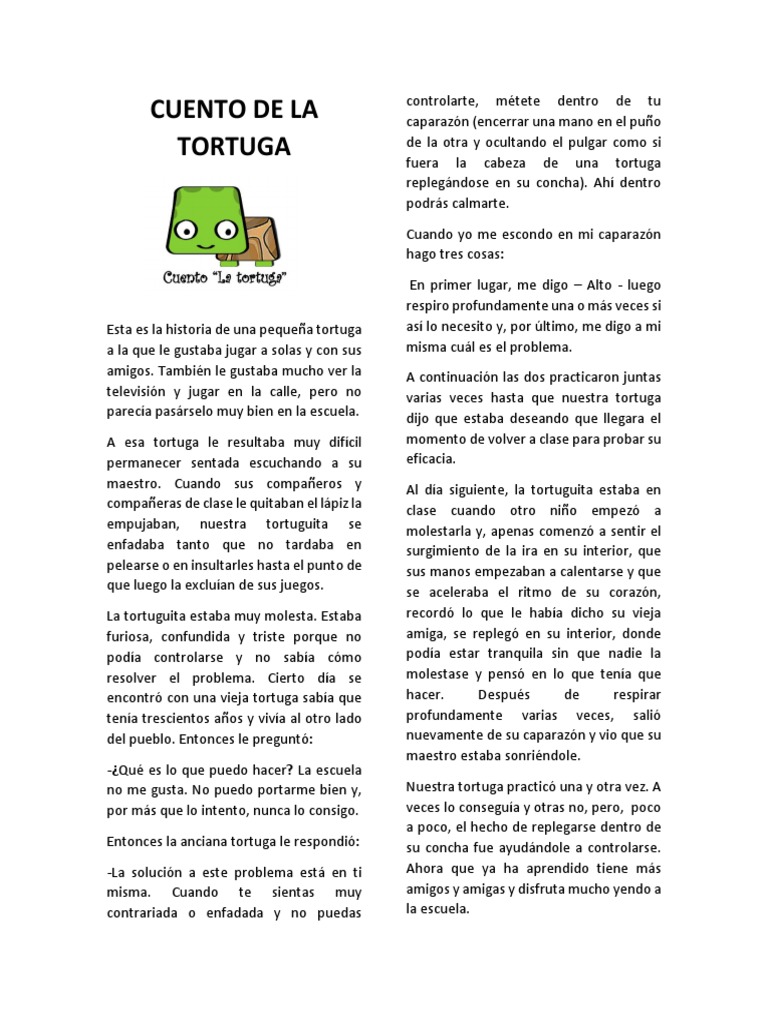 Cuento de La Tortuga | PDF | Ocio