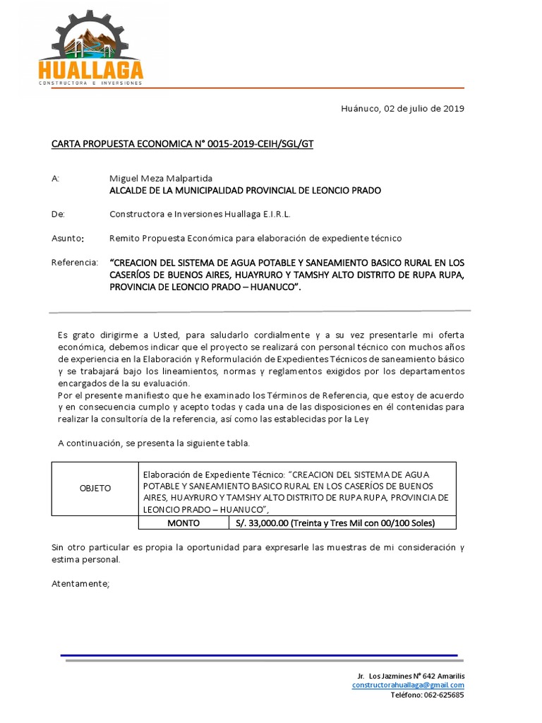 Modelo de Carta - Cih | PDF | Agua