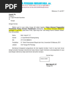 Surat Permohonan Pergantian Personil | PDF