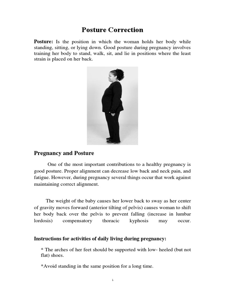 Posture Correction: Posture: Is The Position in Which The Woman Holds ...