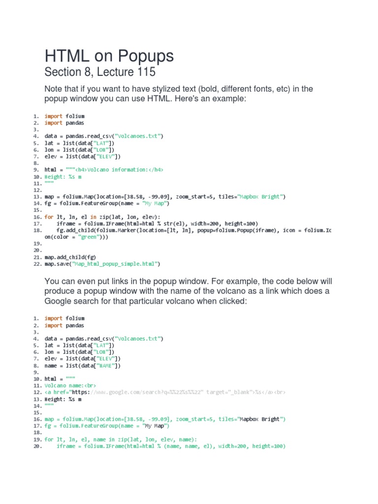 115 Html On Popups Pdf Html Element Computing 6607