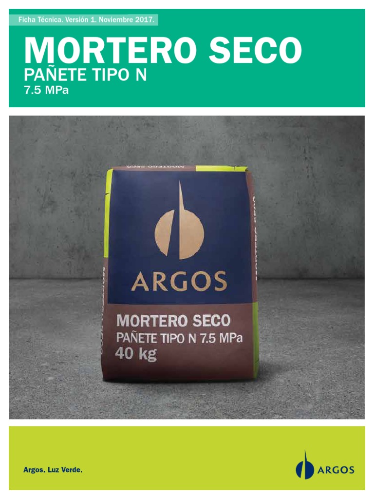 Morter Seco Pañete Tipo N | PDF | Hormigón | Naturaleza